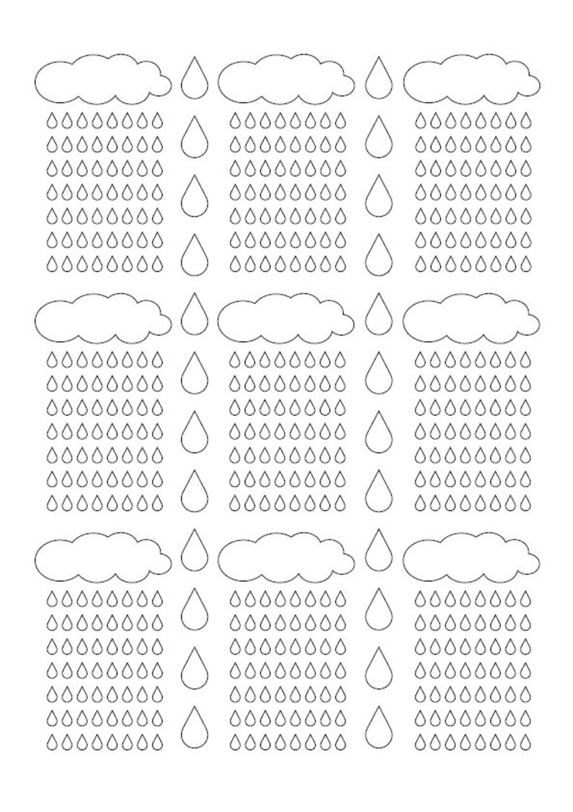 Water Tracker Printable, Hydration, Water Intake Functional Stickers ...