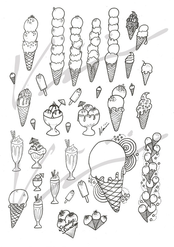 Imprimibles Con Tema De Helado Kit Imprimible Helados Felices!