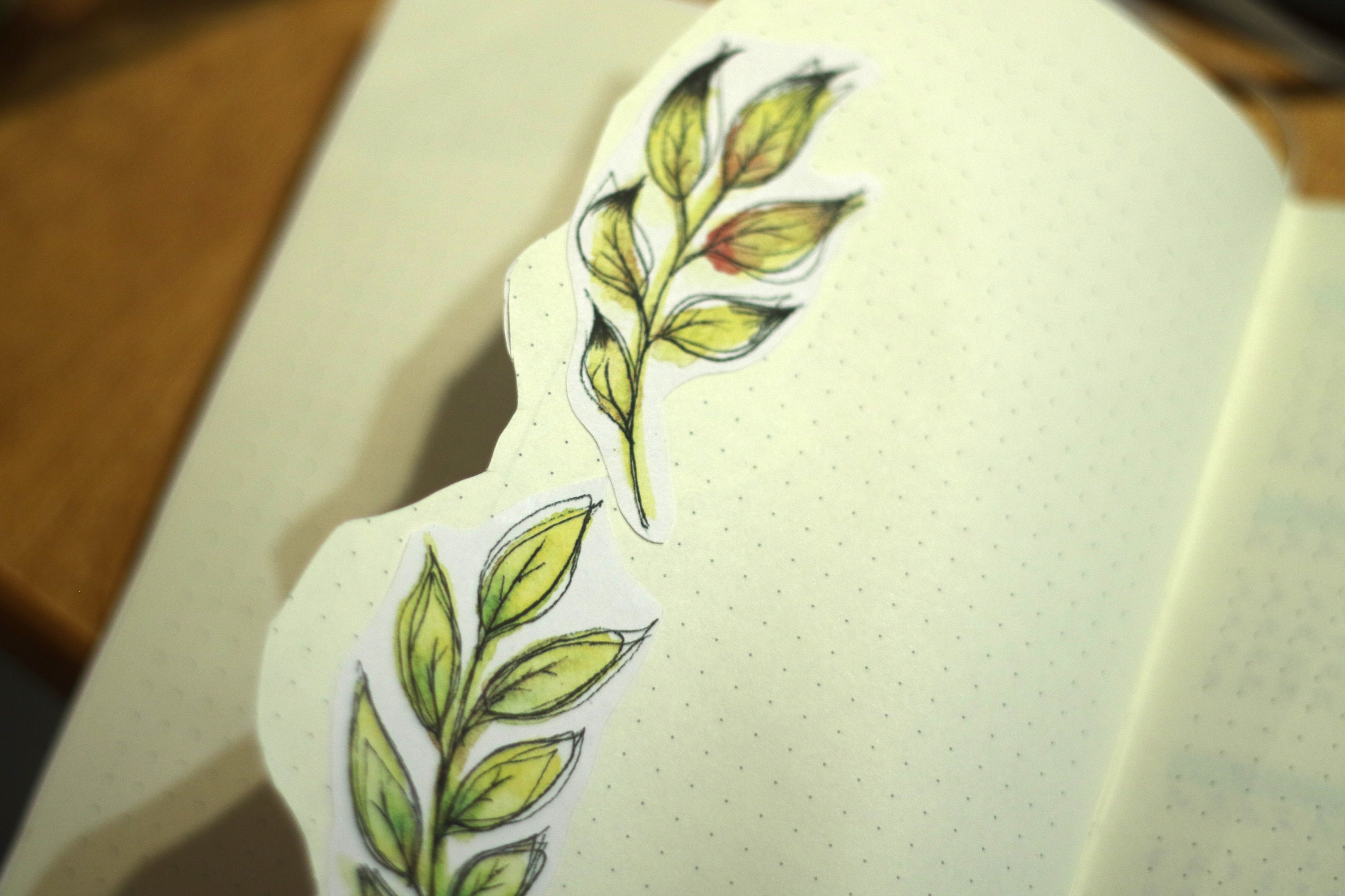 Printable Watercolor Leaf Stickers, A4 & Letter - Etsy