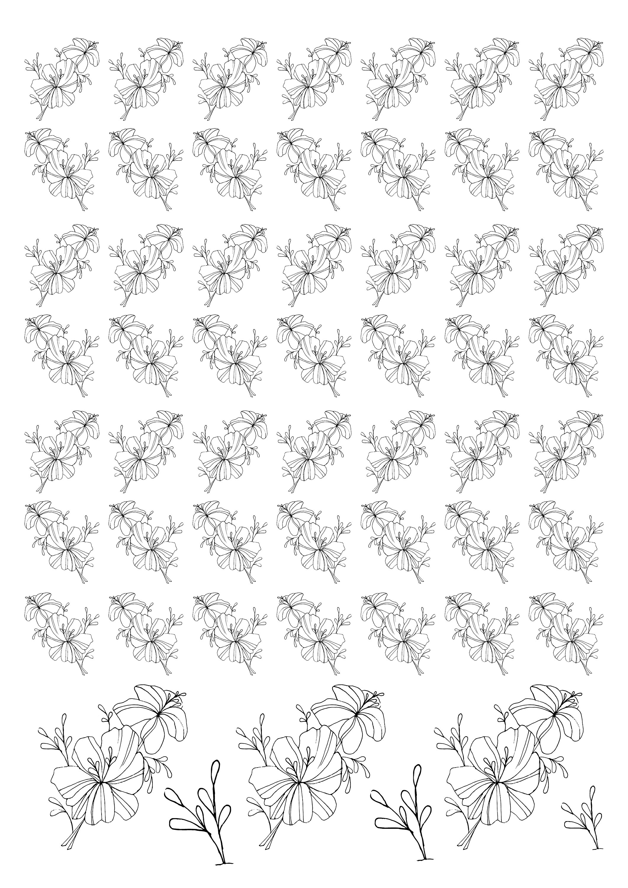 Printable Pastel Hibiscus Floral Planner Sticker Set 4-page - Etsy