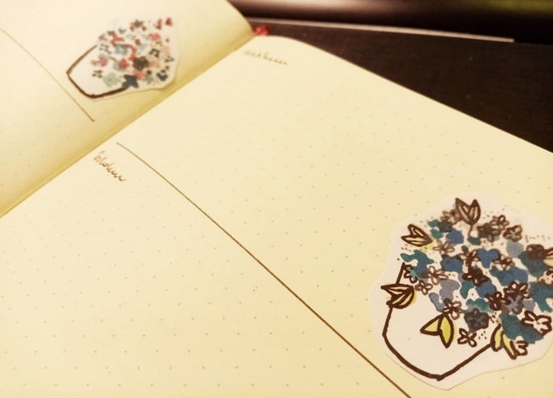 Flower Pot Stickers Printable for Bullet Journal, Planner, Decoration ...