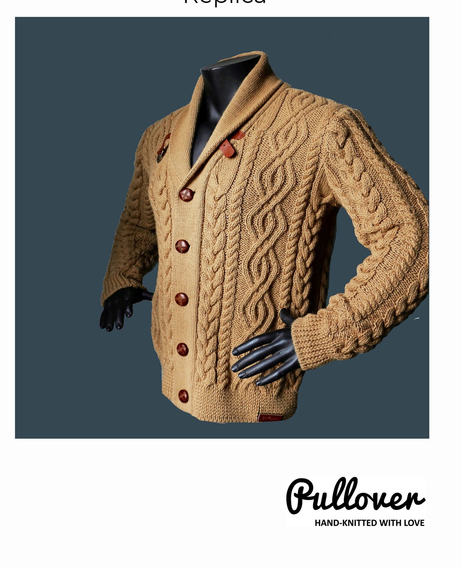 Aran Style Merino Wool Hand-knitted Irish Cardigan Sweater - Etsy