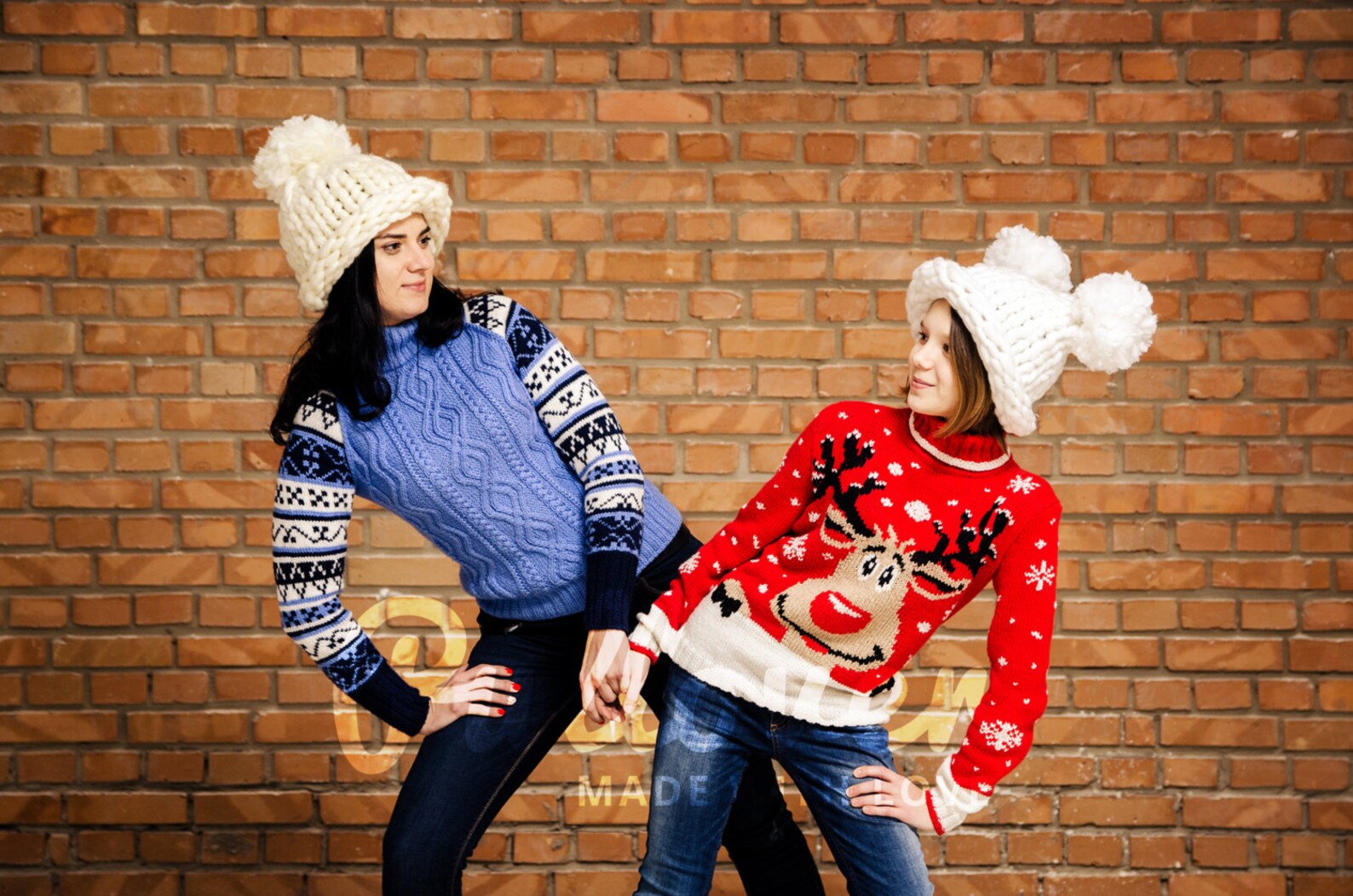 Reindeer Rudolph Christmas Sweater, Xmas Jumper, Rudolph the Red-nosed ...