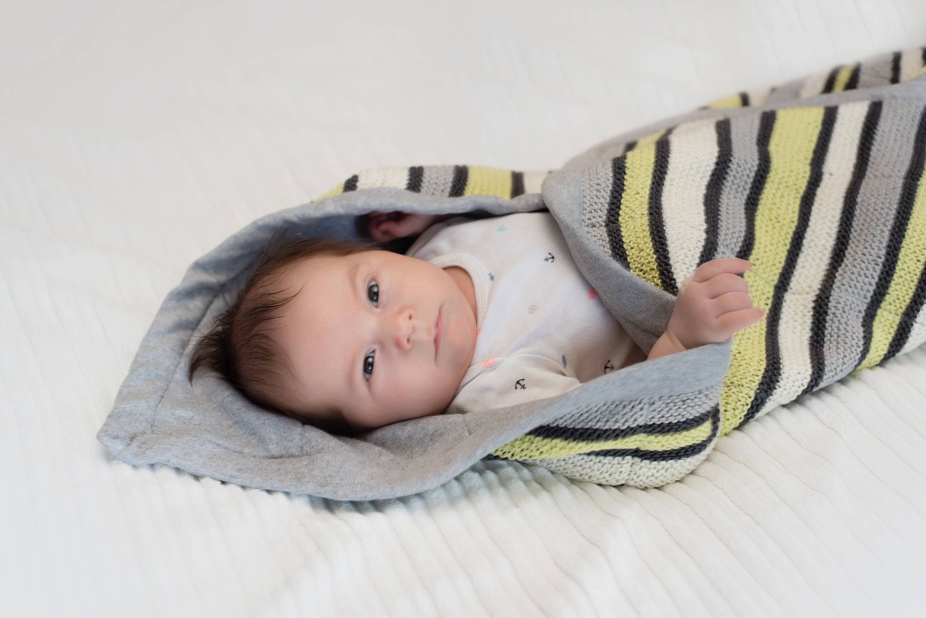 Manta de bebé tejida a mano Manta suave esponjoso para el niño | Etsy