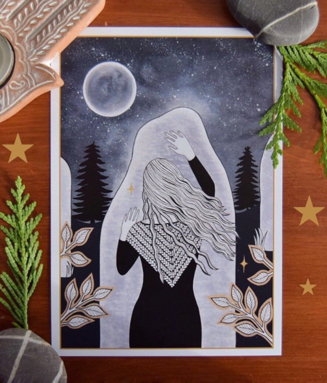 Standing Stone A5 Print Stone Circle Art Standing Circles - Etsy