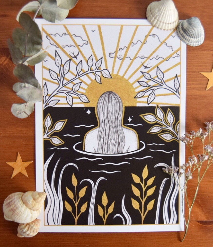 Wild Swimming A5 Print Open Water Swimming Swimming Print - Etsy