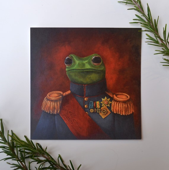 The Royal Frog Square Print | Etsy