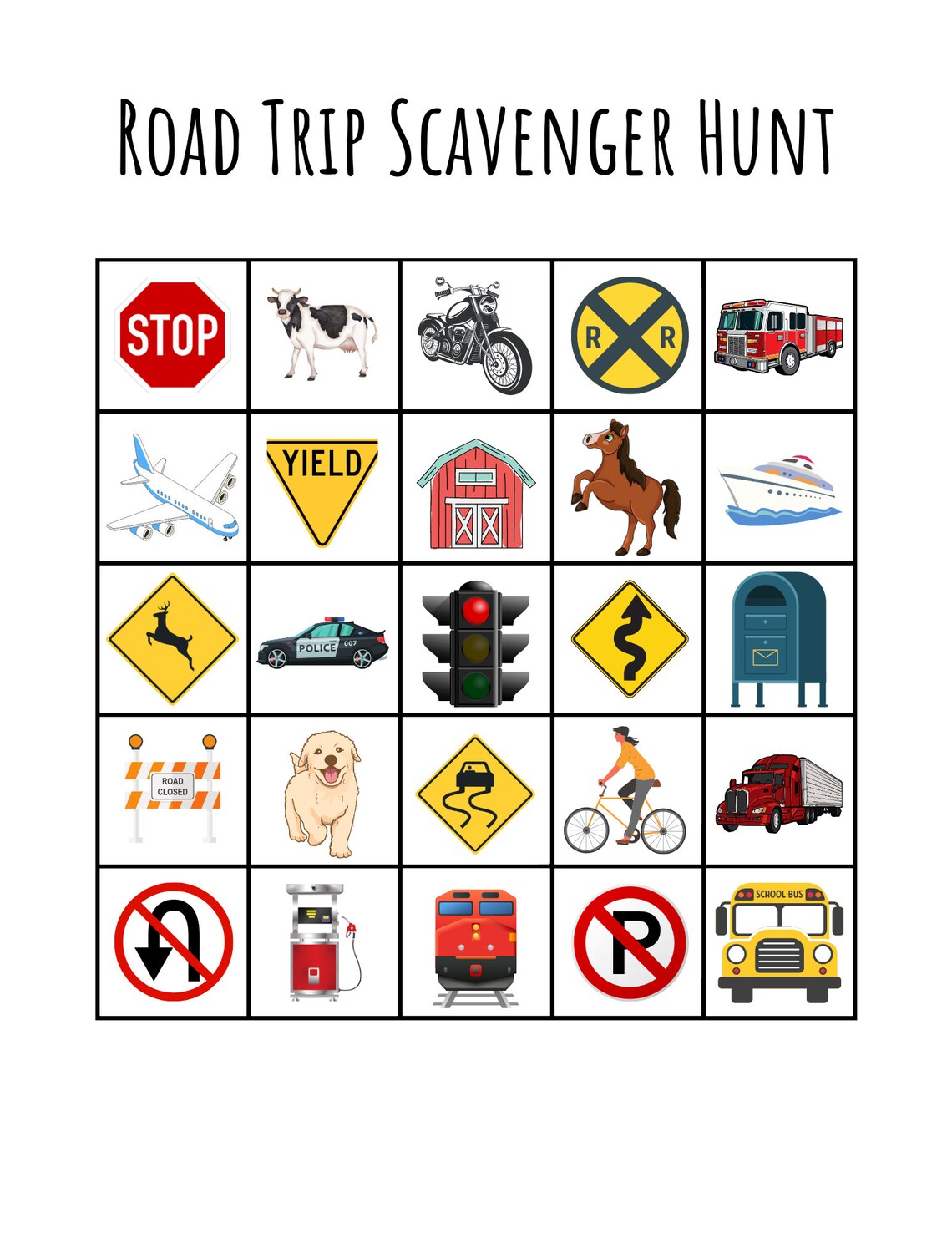Road Trip Travel Activity Book for Kids - Digital Files Instant ...