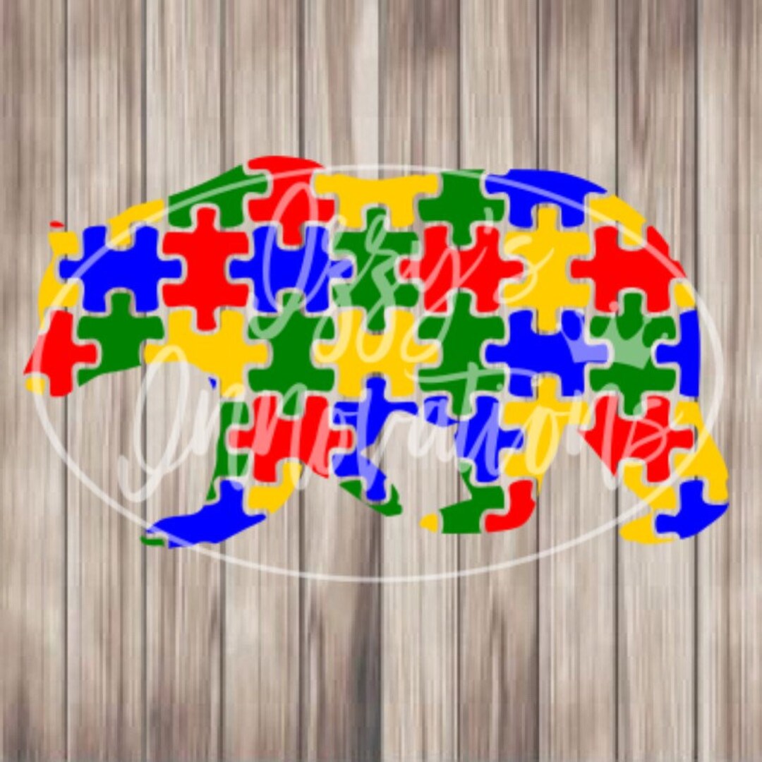 Autism Bear, Supporting Autism, Svg for Cricut, for Silhouette, Cut ...
