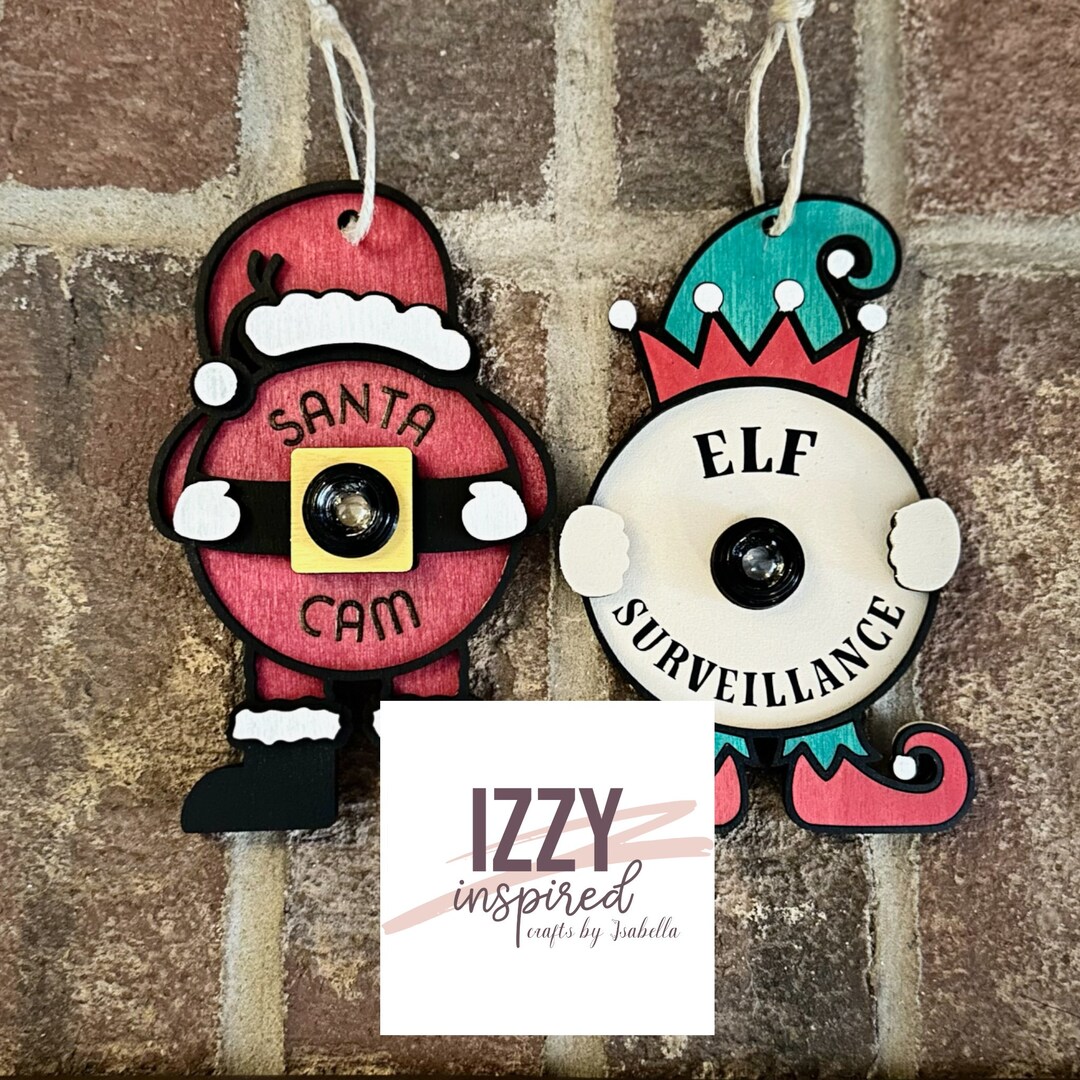 Christmas Surveillance Cam Ornaments, Santa, Toy Camera - Etsy