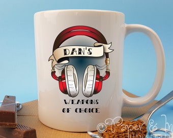 Sound Engineer Gift Retro Music Gear Ceramic Coffee Mug, Music Gift, Dj ...