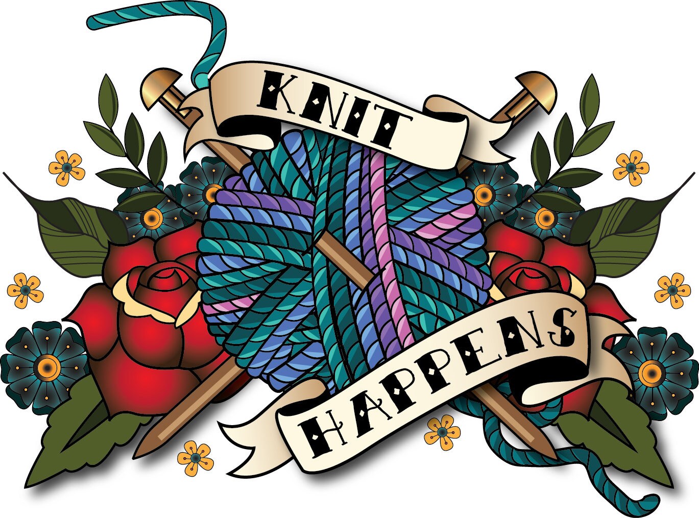 Funny Card for Knitter Knit Happens Knitting Sayings Nice - Etsy UK