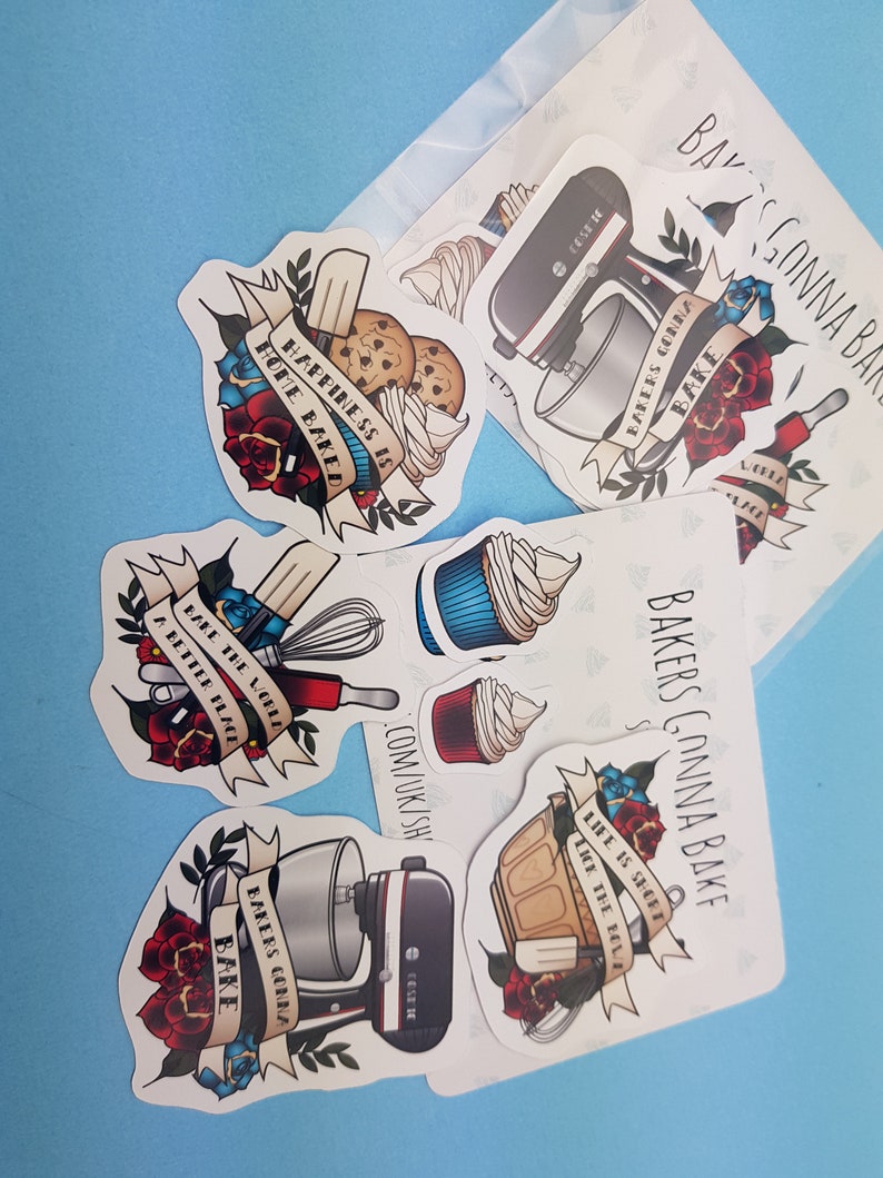 Baking Decals Baking Stickers Baking Gift Small Gift For - Etsy