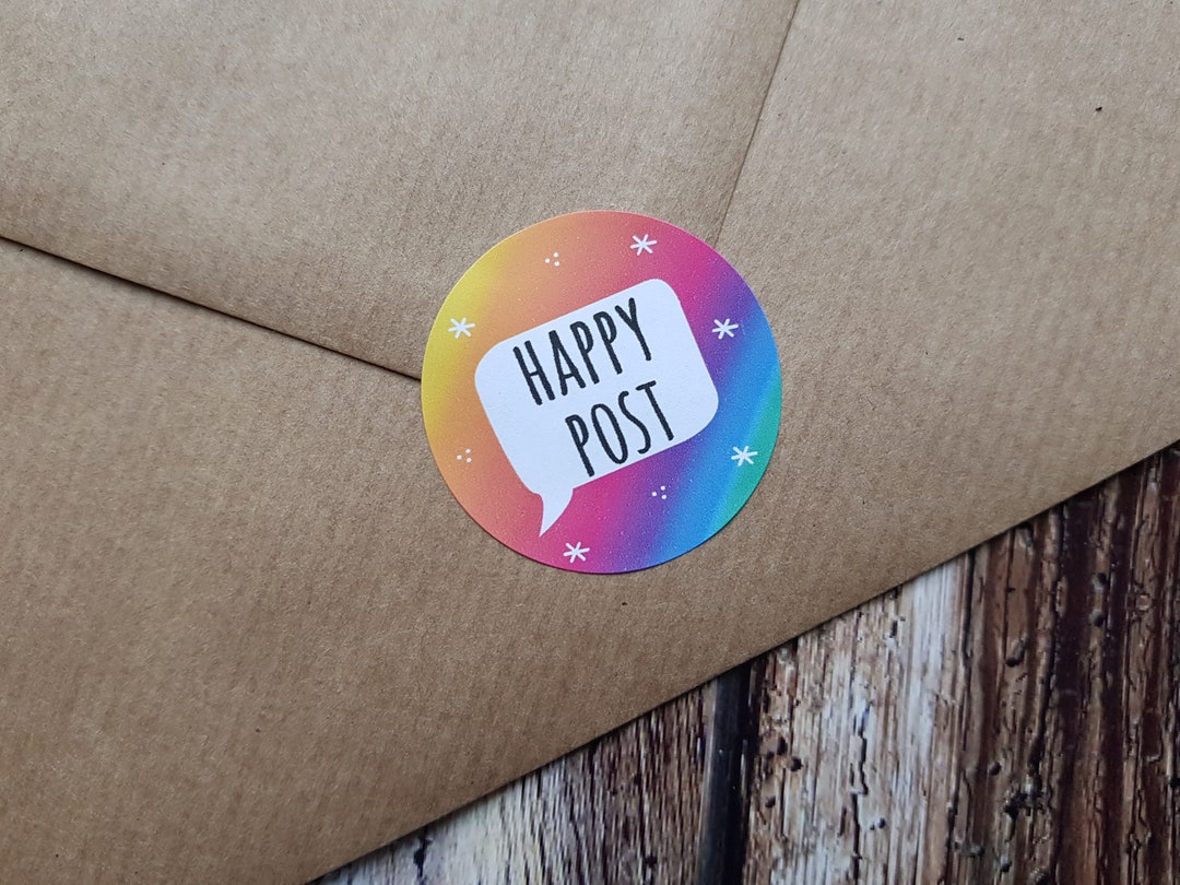 Happy Post Stickers, Rainbow, Happy Post, Fun Stickers, Bright Stickers ...