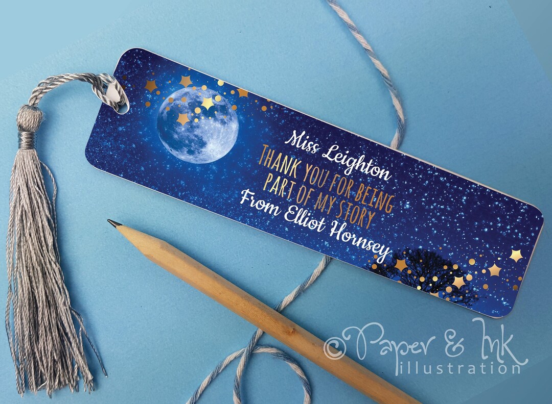 PERSONALIZED Thank You Teacher Custom Bookmark End of Term Gift - Etsy