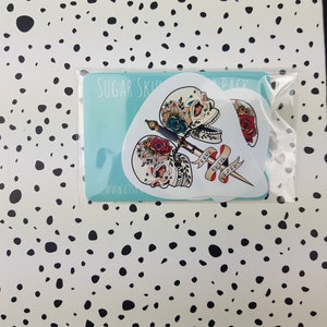 Skull Themed Sticker Pack, Sticker Set, With Skulls, Sugar Skull ...