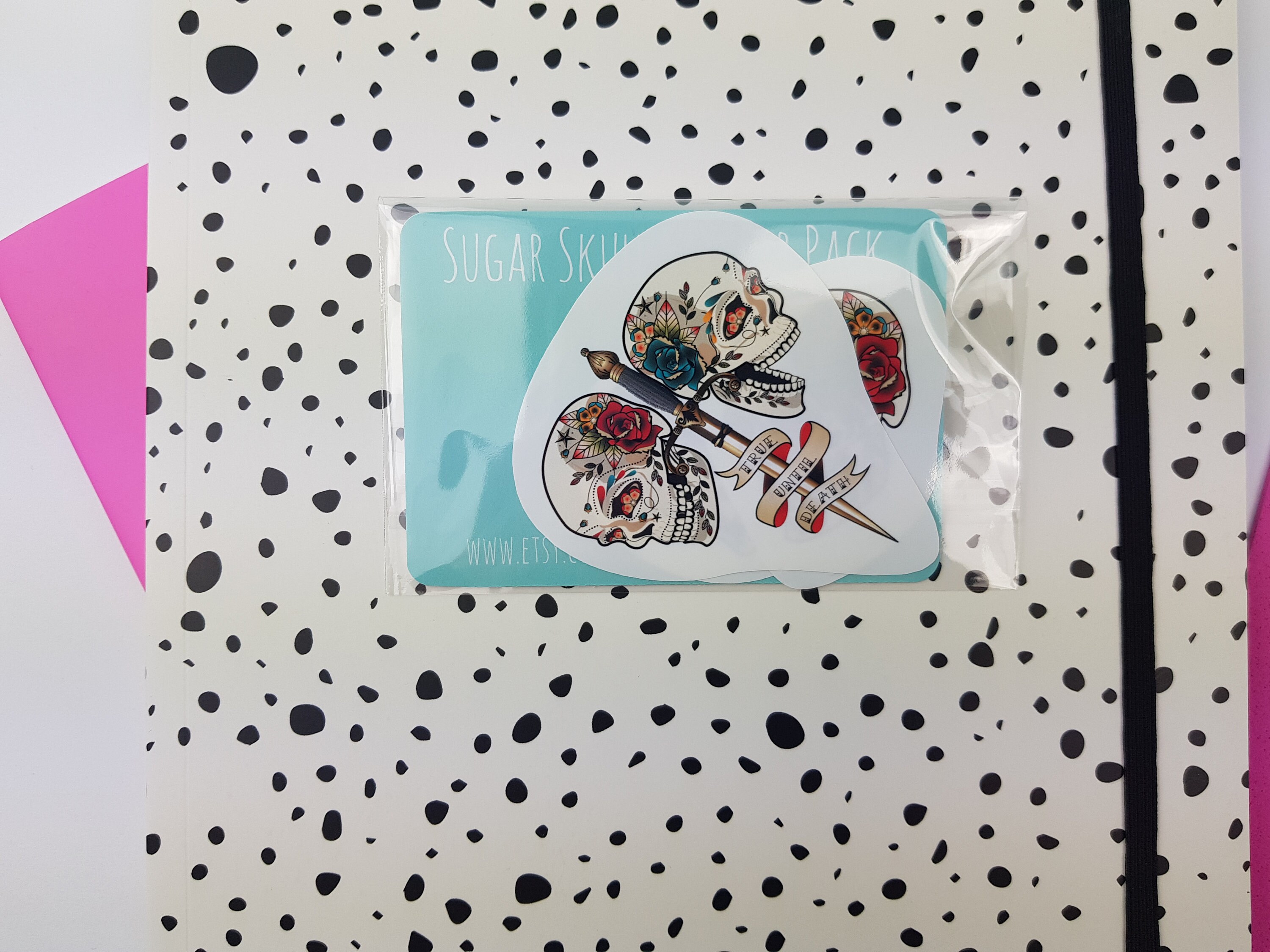 Skull Themed Sticker Pack Sticker Set With Skulls Sugar - Etsy UK
