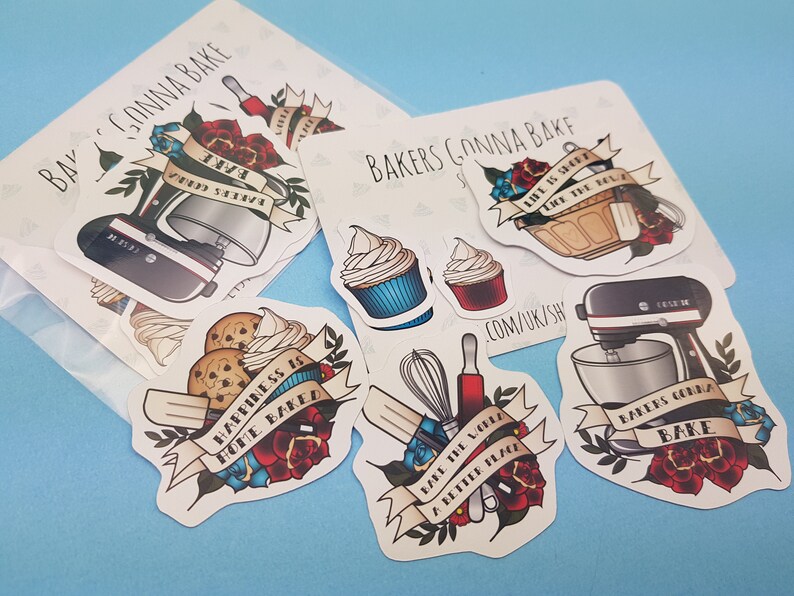 Baking Decals Baking Stickers Baking Gift Small Gift For | Etsy
