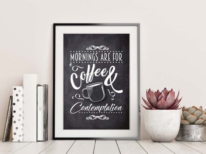 Coffee Station Art Print | Funny Quote, Tattoo Art Style - Etsy UK