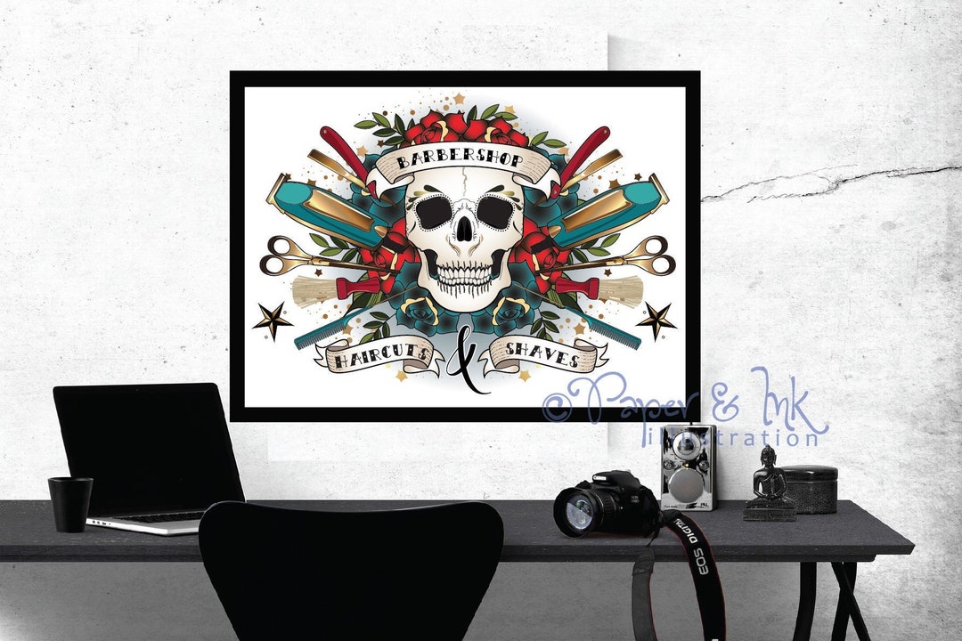 Barber Shop Wall Art for Hairdresser Stylist Tools for Someone Who Cuts ...