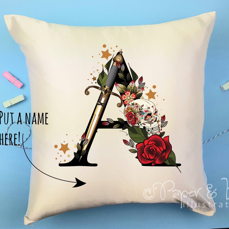 Initial Cushion - Etsy