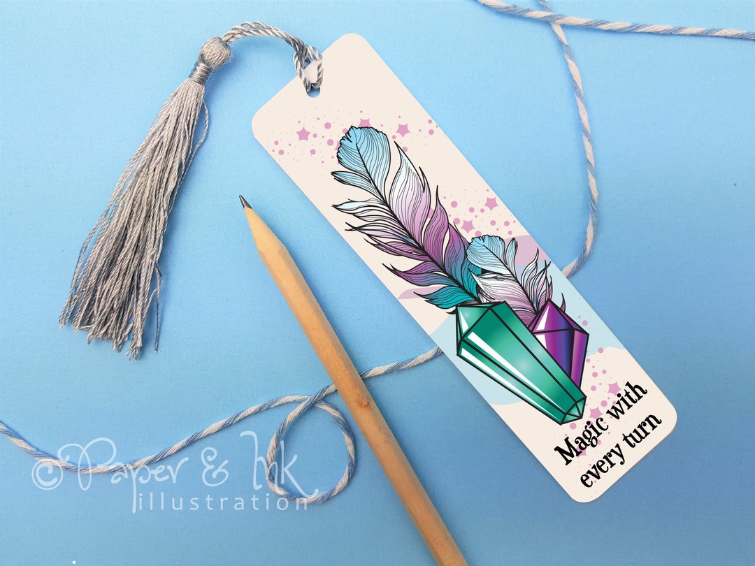 PERSONALISED Magical Themed Custom Bookmark for Avid Reader Bookworm ...