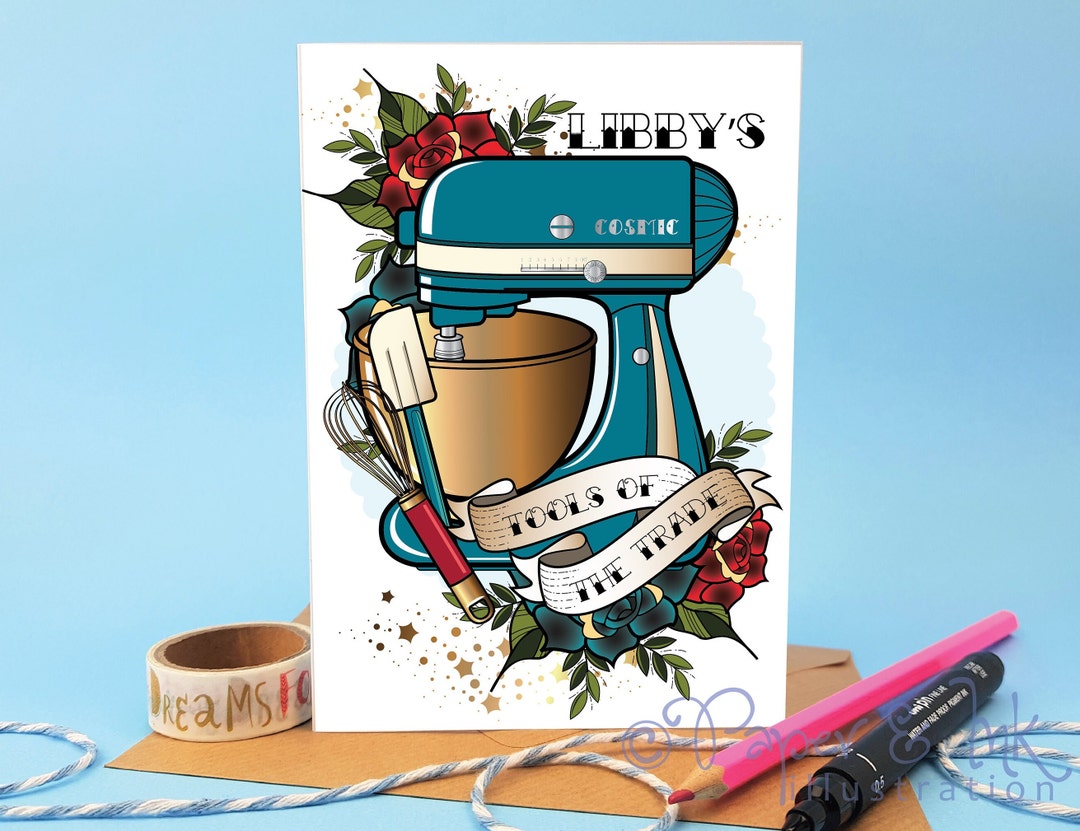 Baking Themed Card, Baker Card, Baker Birthday, Baker Friend, Baker Mum ...