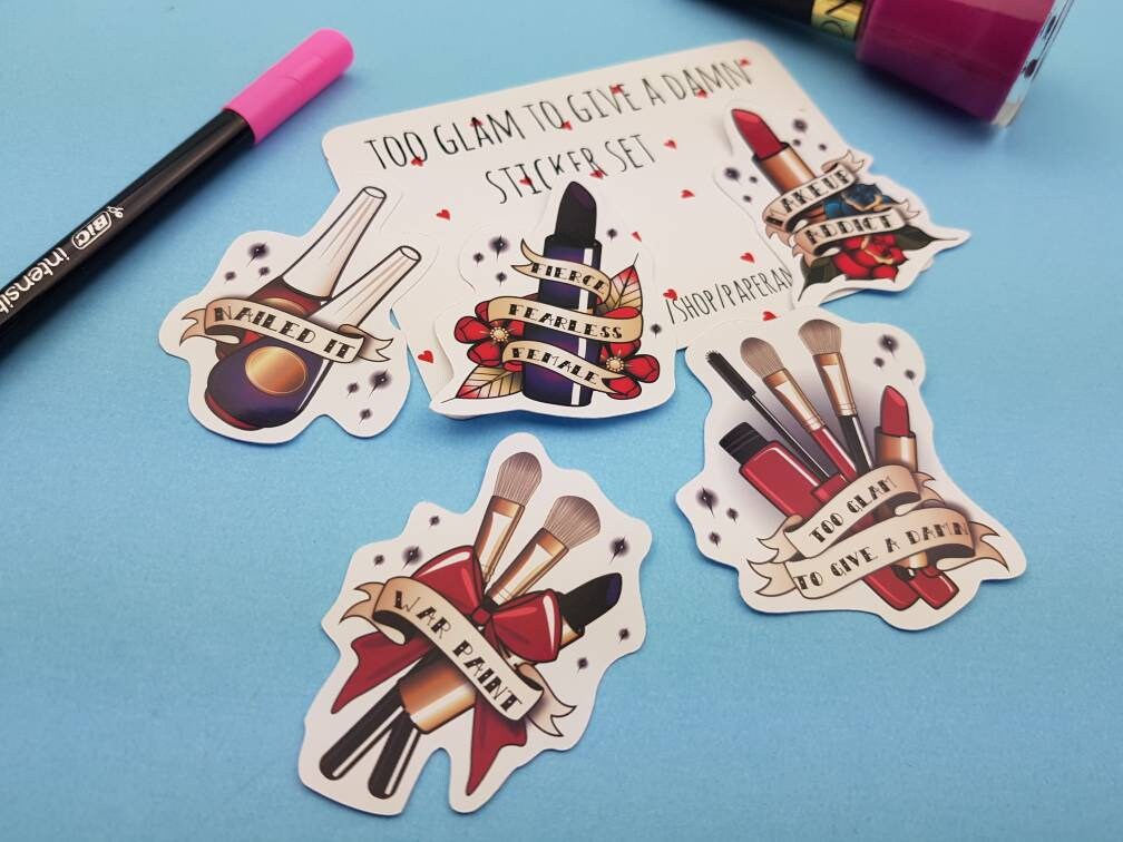 Beauty Stickers Makeup Stickers Glam Stickers Glossy - Etsy