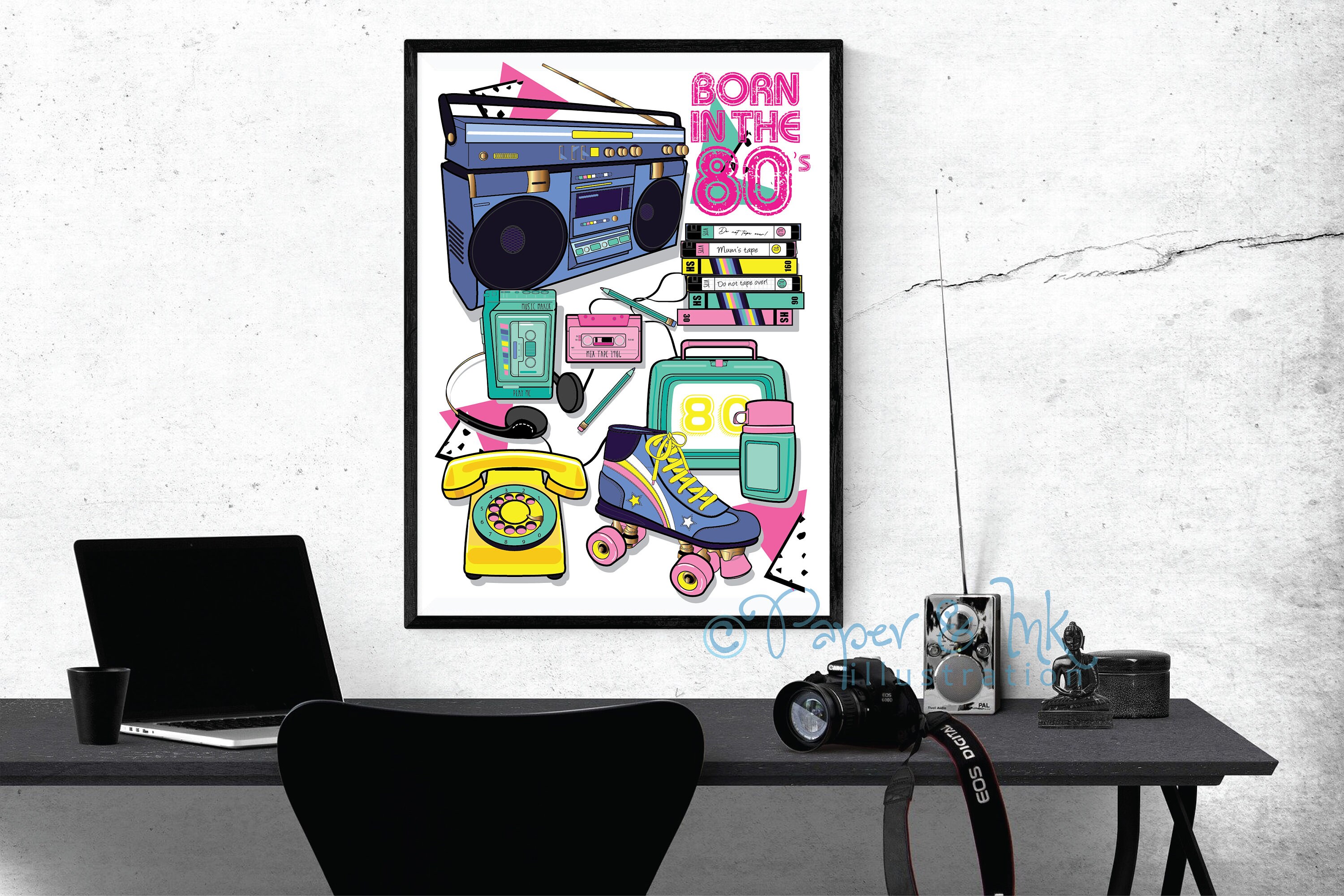 Retro 80's Art Poster Print Retro 80's Gift 80's - Etsy
