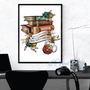 Reading Quote, Inspiring Words, Book Lover Gift, Bookish Gifts, Reading ...