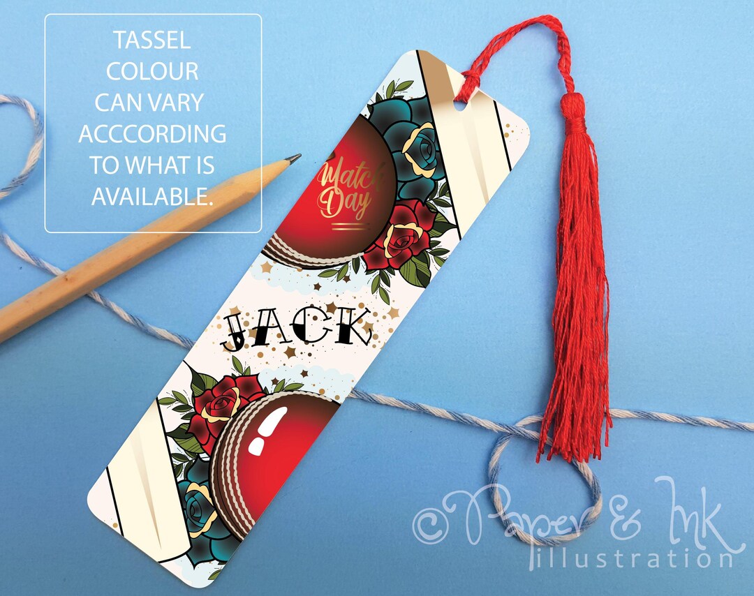 Personalized Cricket Bookmark, Team Gift, Stocking Filler - Etsy