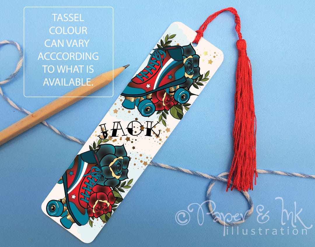 Personalised Roller Derby Bookmark for Someone Who Loves to Roller ...