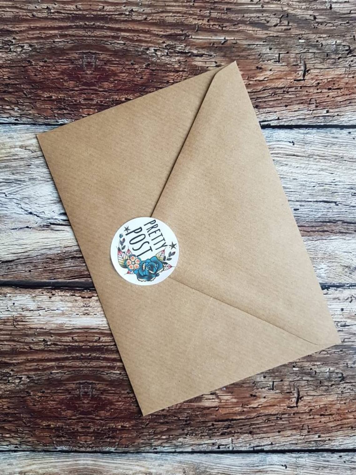 Postal Stickers Small Business Stickers Pretty Post Happy - Etsy