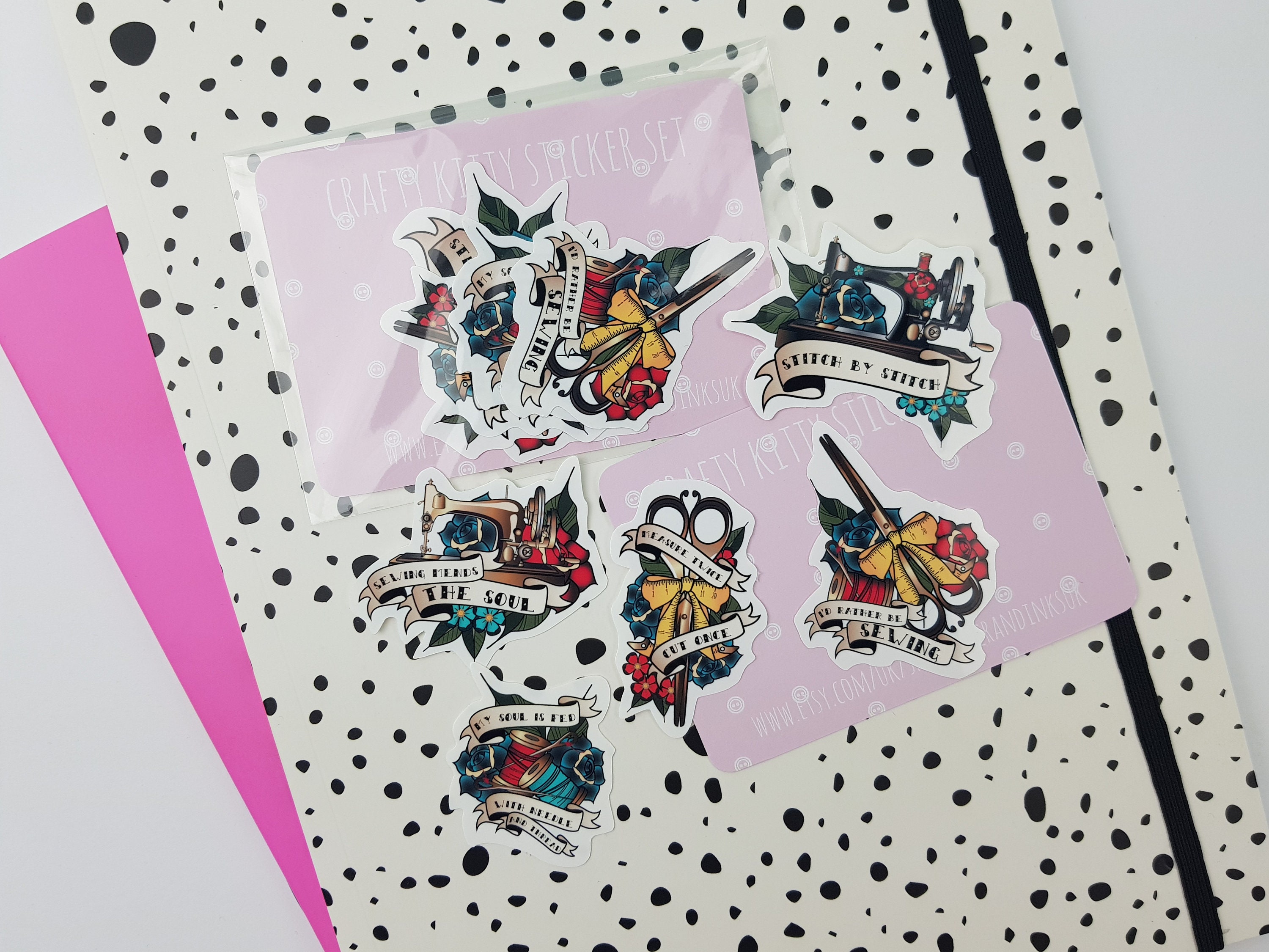 Crafting Sticker Set Sewing Decals Sewing Themed Sticker | Etsy