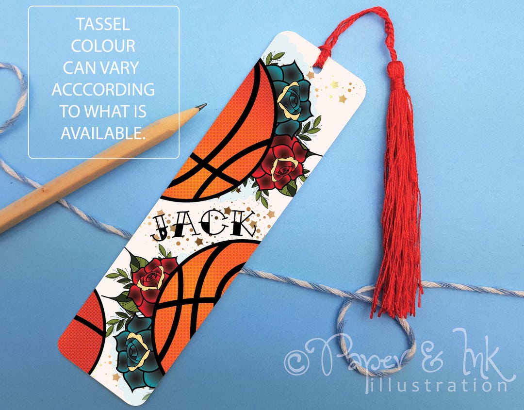 Basketball Gift Metal Bookmark With Tassel, Sporty Son Present - Etsy