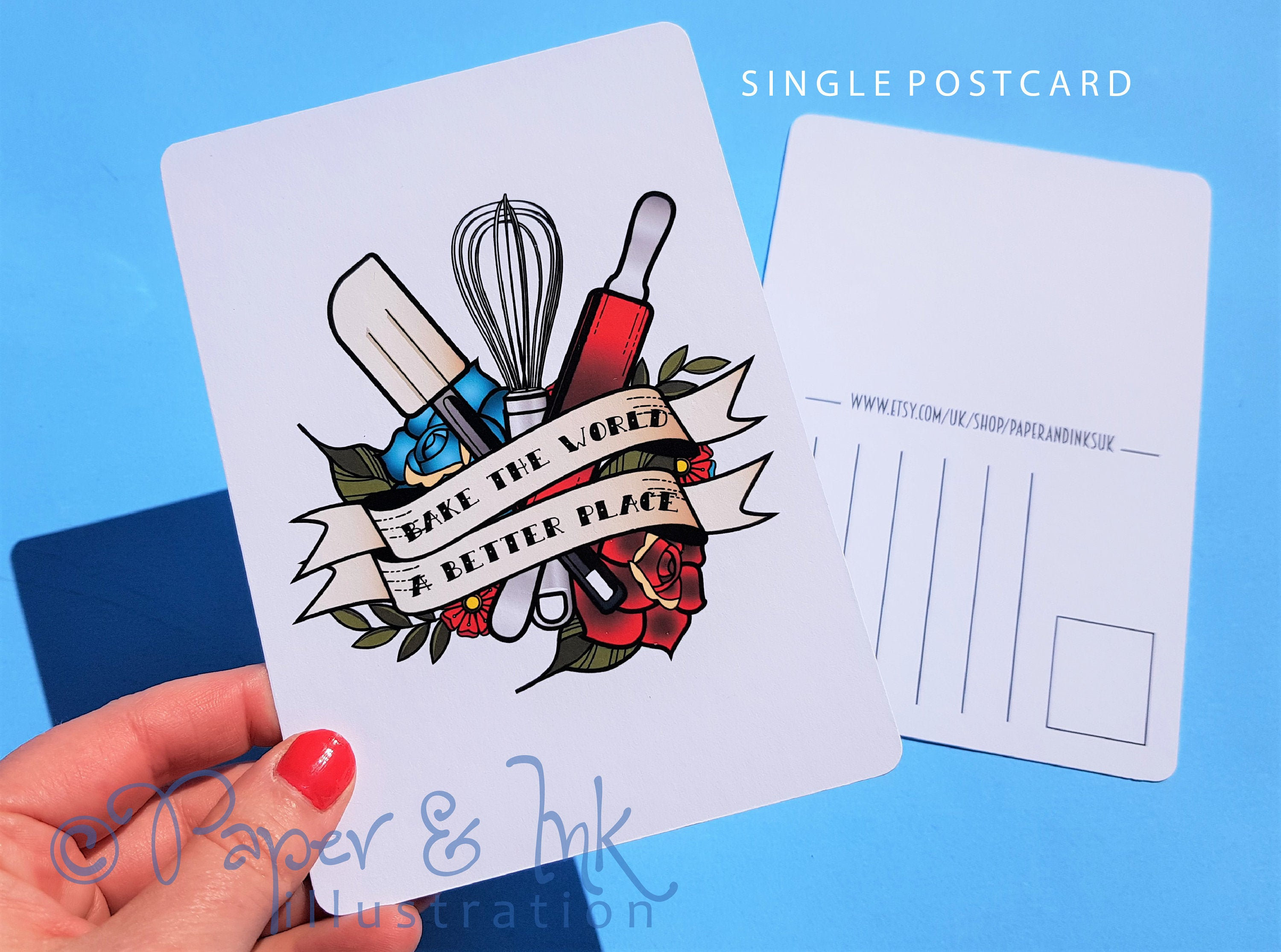 Baking Themed Gift Baking Post Card Baking Gift Baker Art - Etsy