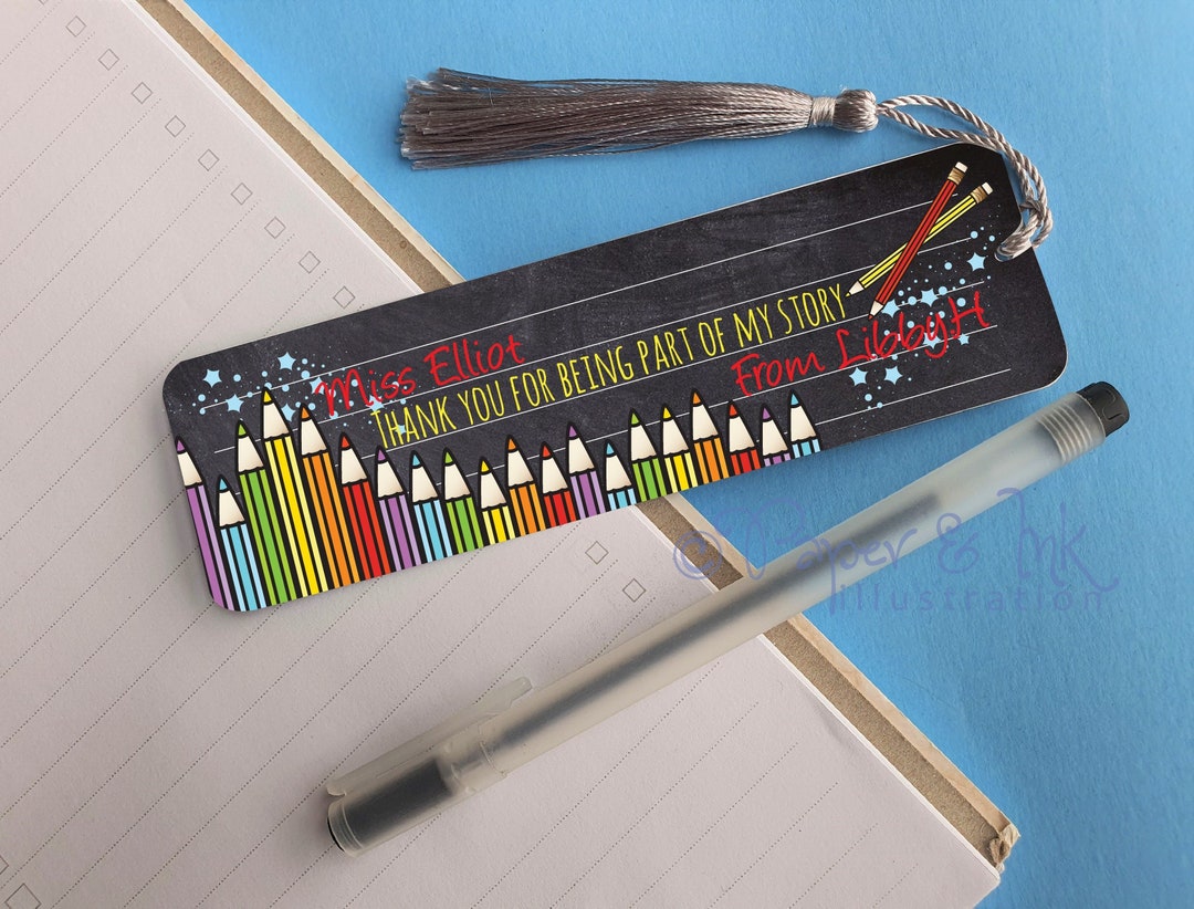 Personalised Teacher Gifts, Rainbow Teacher, Teacher Bookmark, Teacher ...