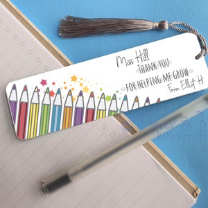 PERSONALIZED Teacher Bookmark Small End of Term Gift Idea for Teaching ...