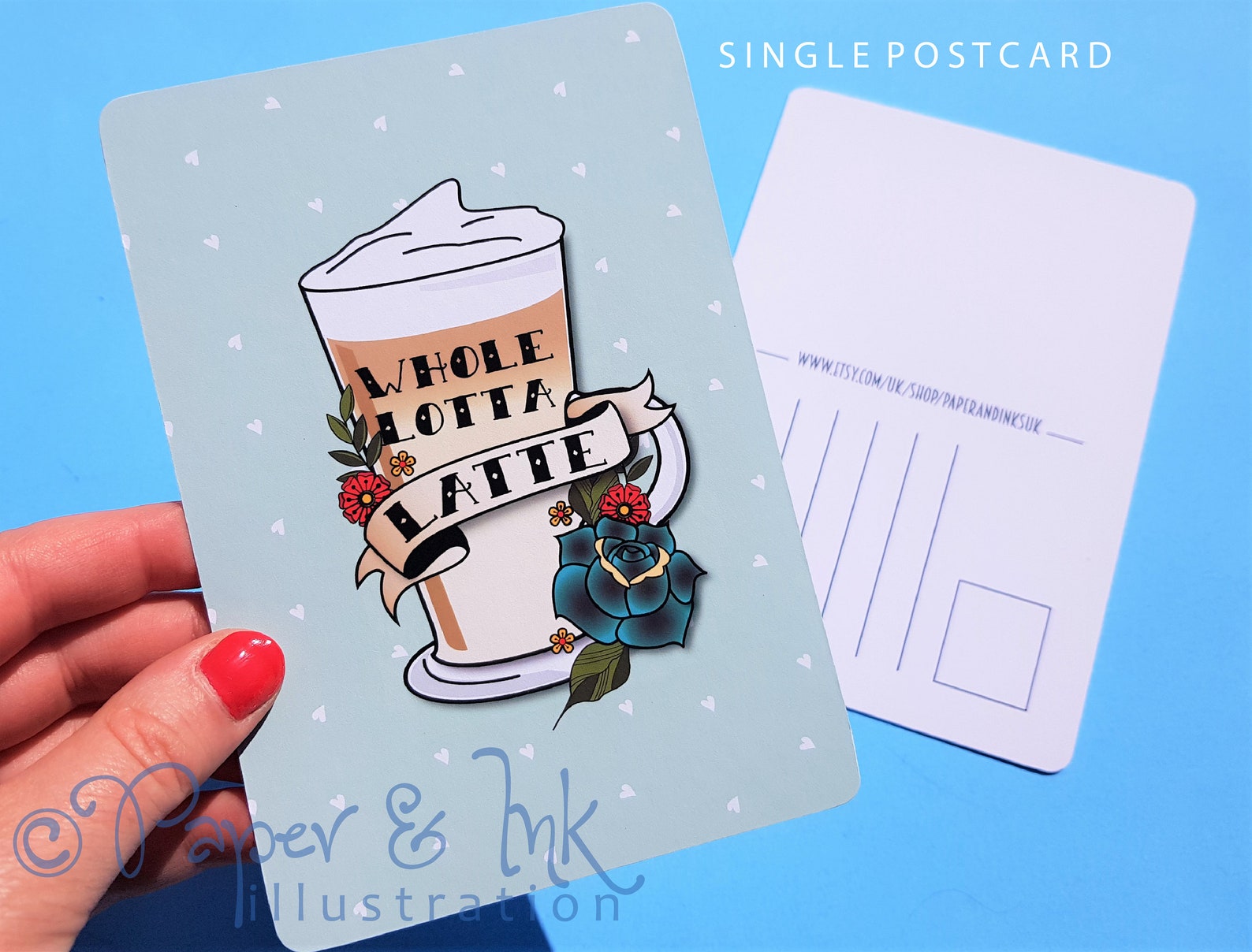 Coffee Art Coffee Themed Art Post Card Coffee Lover Gift - Etsy UK