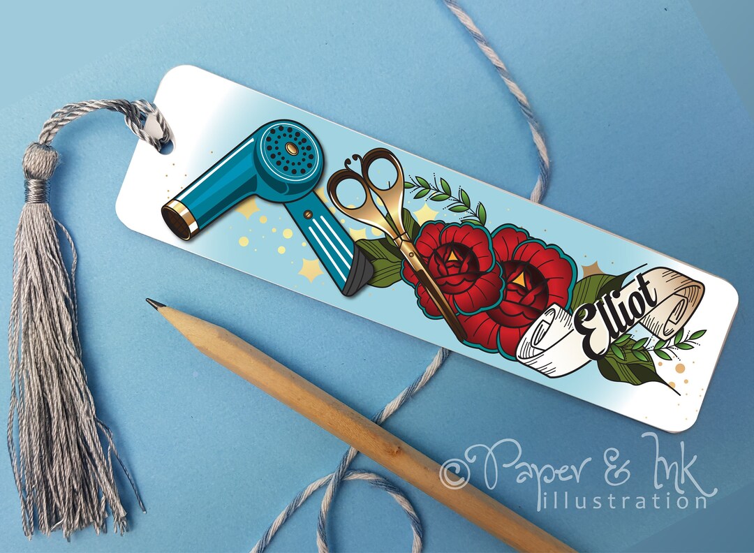 PERSONALISED Hairdresser Custom Bookmark With Name for Favourite ...