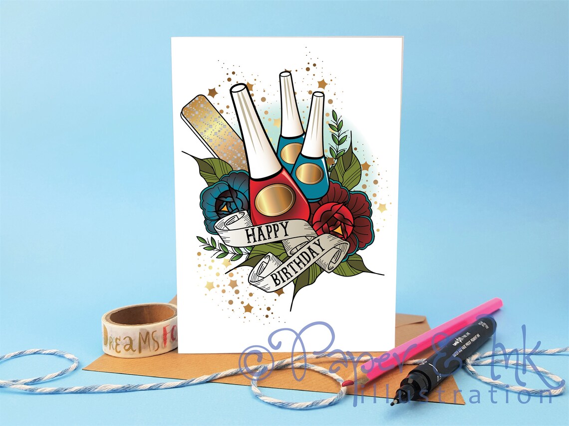 Nail Tech Card Nail Tech Friend Birthday Card Special Card | Etsy