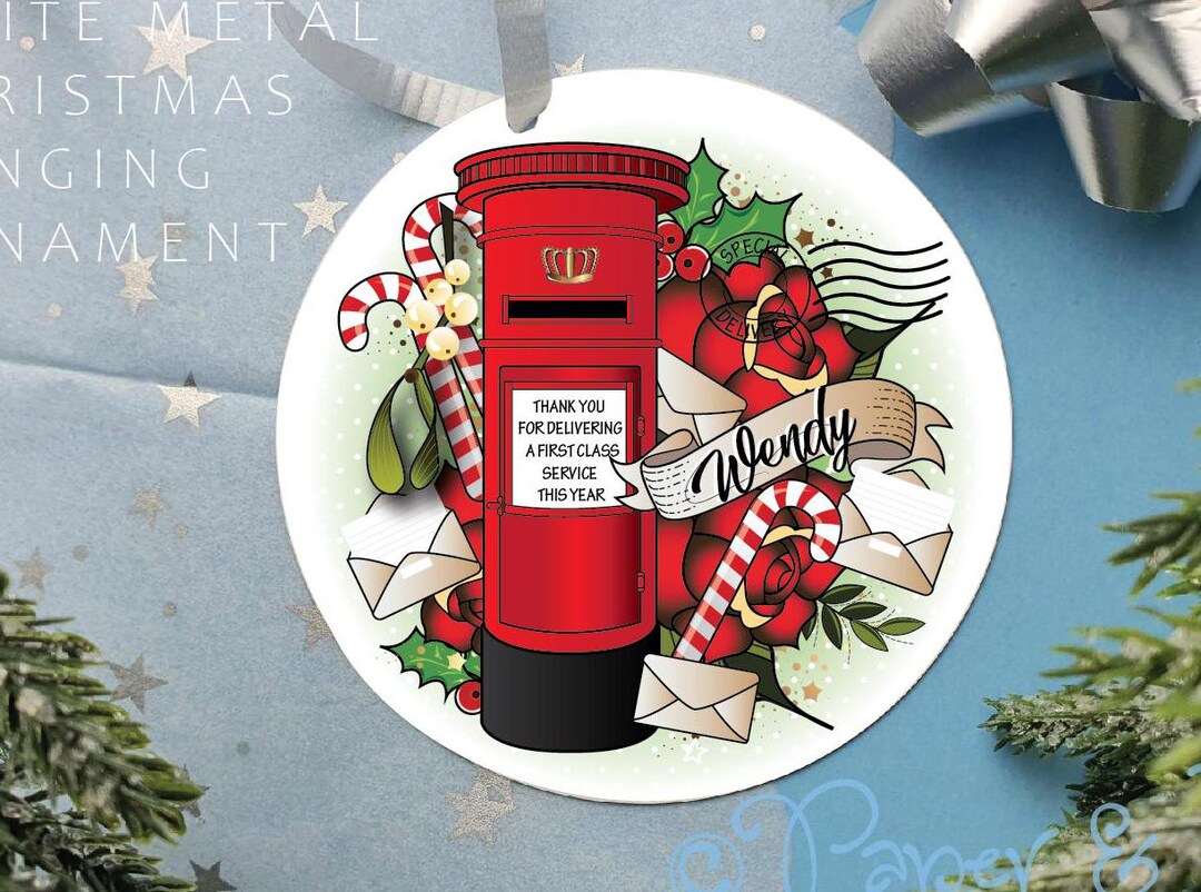 Personalized Postal Worker Christmas Ornament - Postman Thank You Gift ...
