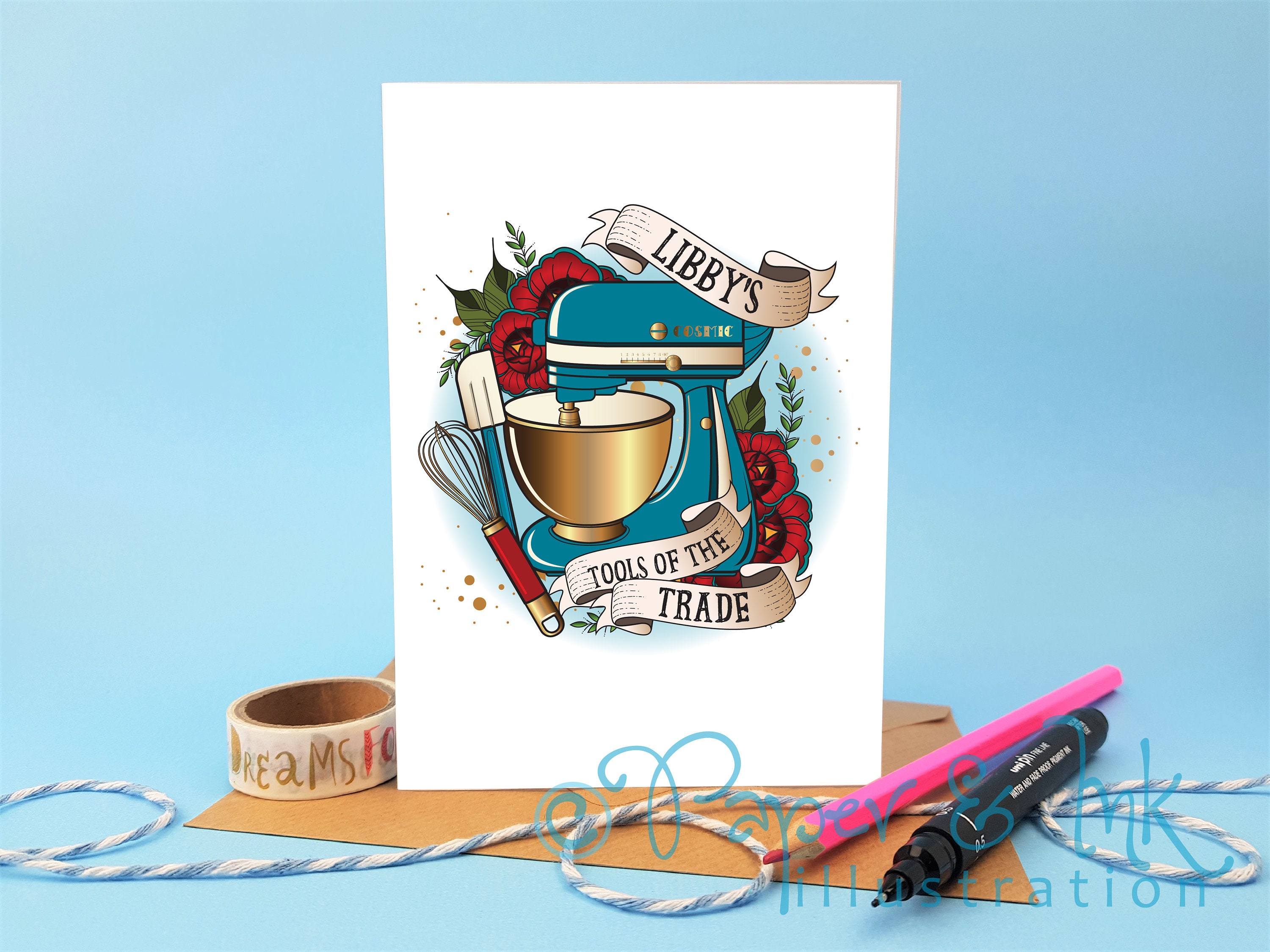 Baking Themed Card Baker Card Baker Birthday Baker Friend | Etsy