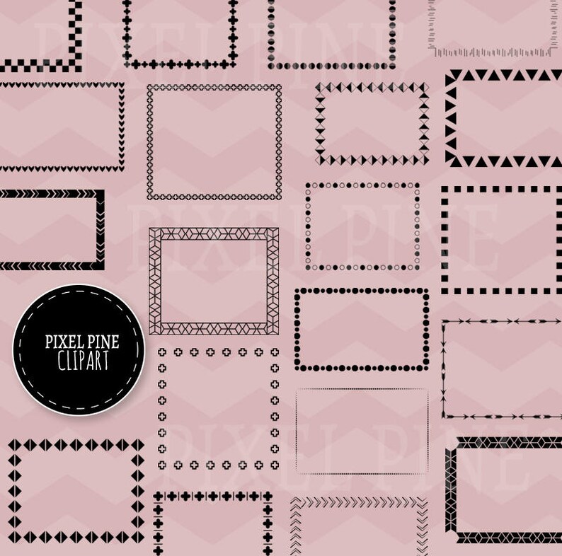 Geometric Borders Minimalist Black Frames Minimalist - Etsy