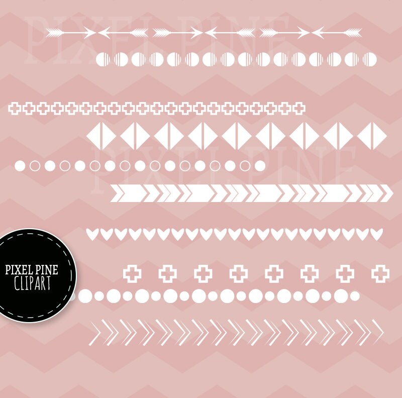 Geometric Dividers, 20 Minimalist Black Dividers, Minimalist Borders ...