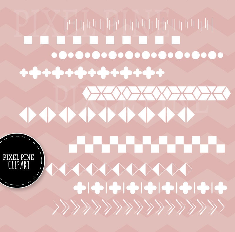 Geometric Dividers, 20 Minimalist Black Dividers, Minimalist Borders ...