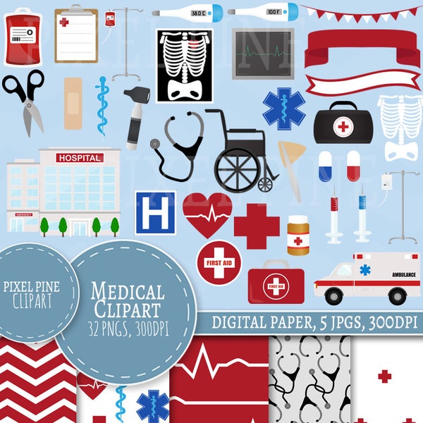 Hospital Clipart - Etsy