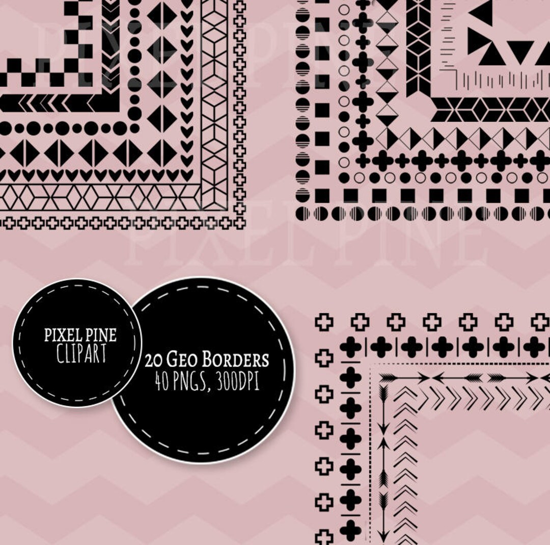 Geometric Borders Minimalist Black Frames Minimalist - Etsy