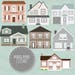 Houses Clipart, Cute Homes Clipart, Pretty Houses Clipart, 14 Houses ...