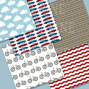 Transport Clipart Set, 32 Pngs, 5 Transport Digital Paper Jpgs ...